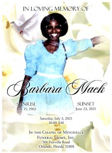 Barbara Mack – Mitchells Funeral